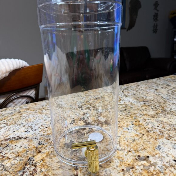 Spritz | Party Supplies | Clear Acrylic Beverage Dispenser With Gold ...